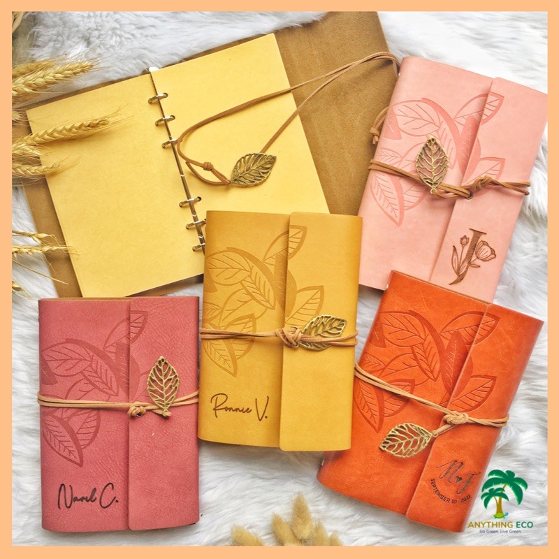 Personalized LARGE Vintage Leather Journal / Notebook (Travel Diary ...