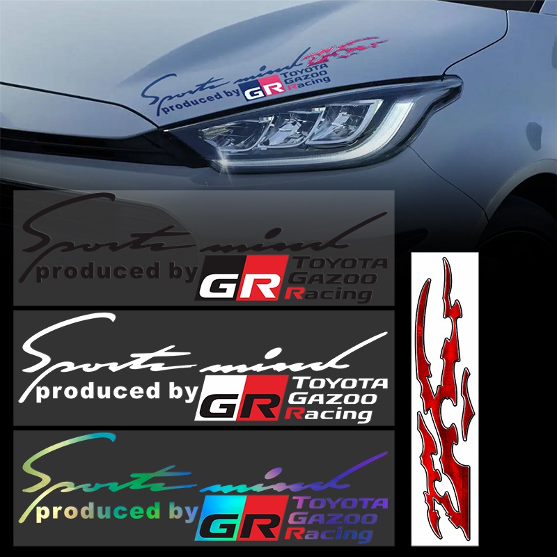 GR Sport Car Light Eyebrow Decoration Sticker Toyota Car Hood Sticker ...