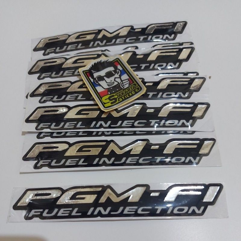 3d Embossed Pgm Fi Fuel Injection Emblem Sticker | Shopee Philippines