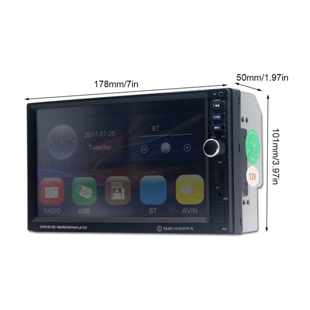 7 Inch SWM-8012B Radio Multimedia Player Bluetooth Car MP5 Player with ...