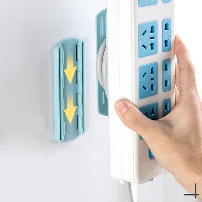 AshleyShop Self-Adhesive Power Strip Cable Organizer Wall Mount Patch ...