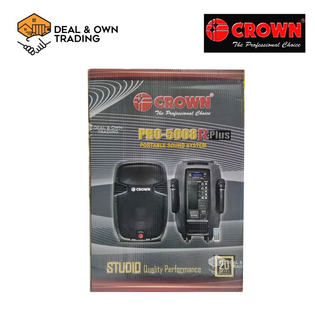 Crown PRO-5008R Plus 15 2 Way 480W Powered Portable Sound System ...