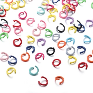 St.Kunkka 50pcs Candy Colored Metal Split Rings Paint colored ...