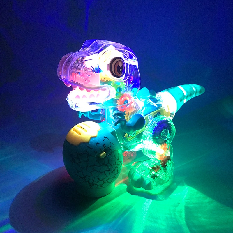 Electric Gear Dinosaur Toy Clear Omni-directional Wheel Tyrannosaurus ...