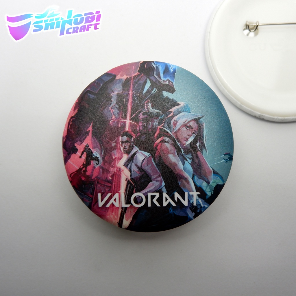VALORANT button pin (pc gamer badge) accessory for bags, backpack, caps ...