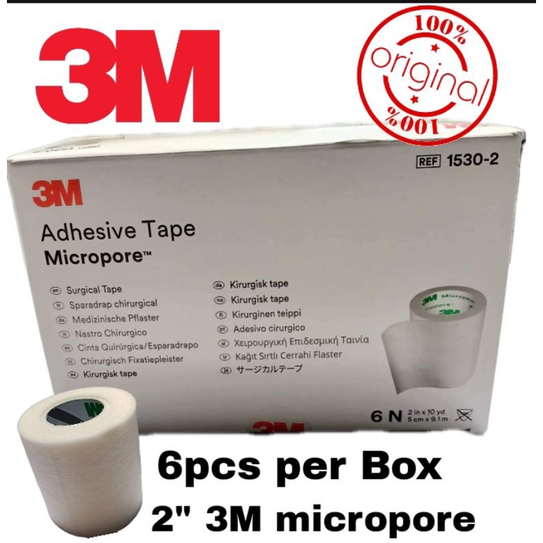 3M Micropore Surgical Tape 1 inch 12pcs per Box SEALED (NEW PACKAGING ...