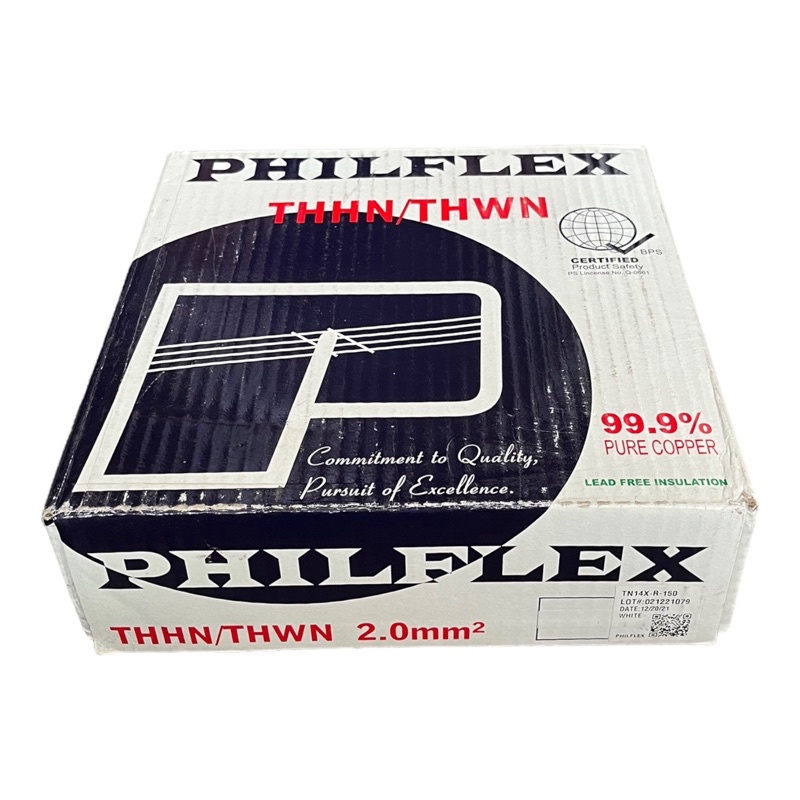 Philflex 2.0mm2-8.0mm2 THHN/THWN-2 Stranded Electrical Wire(150 meters ...