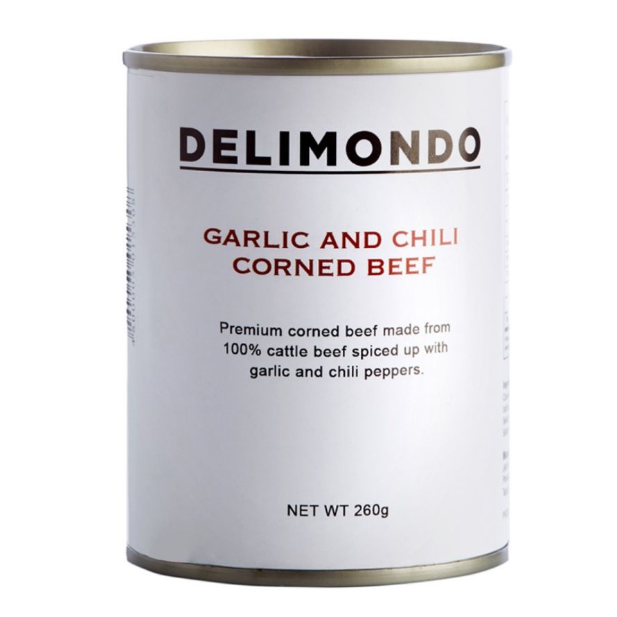 Delimondo Garlic & Chili Corned Beef 260g | Shopee Philippines