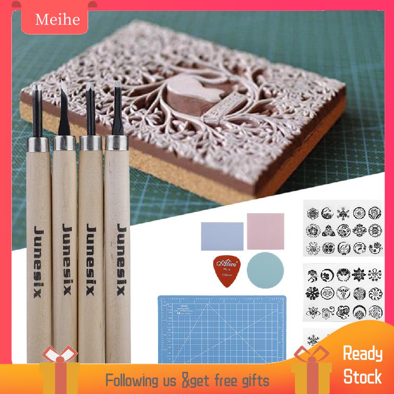 [Ready Stock]Rubber Stamp Carving Handcraft Set Hand Sculpture DIY Tool ...