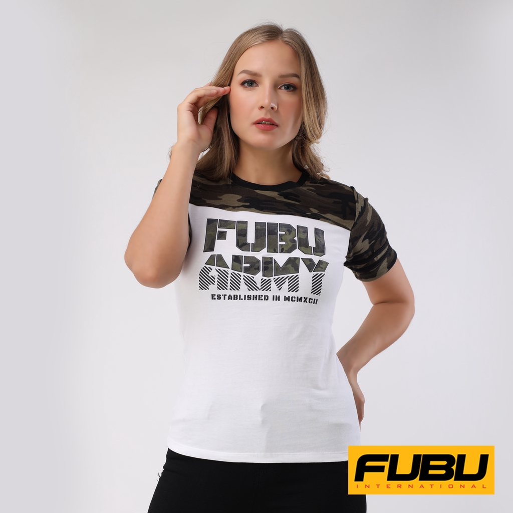 Fubu Girls Special Roundneck QGT01-0383 (White/Camou) | Shopee Philippines