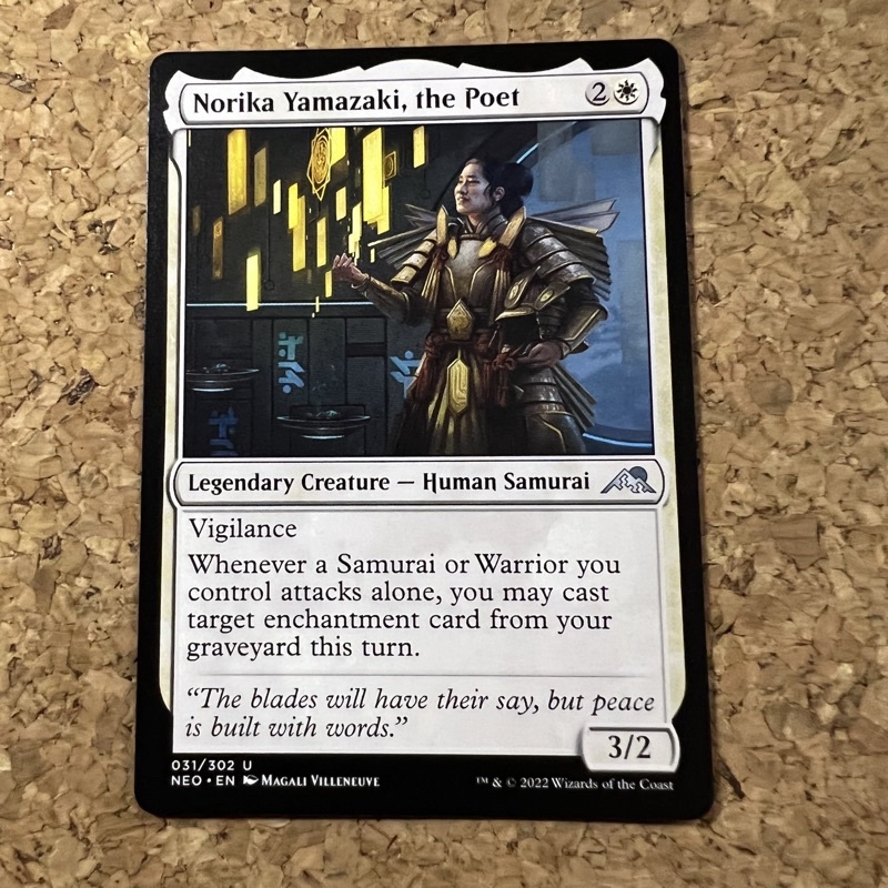MTG NORIKA YAMAZAKI, THE POET (HUMAN SAMURAI) KAMIGAWA NEON DYNASTY ...