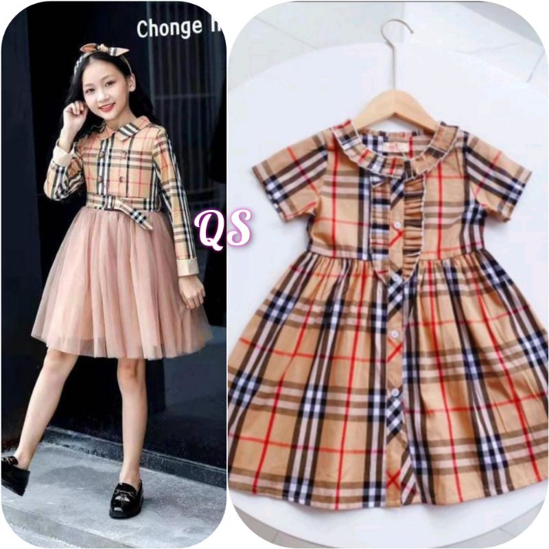Burberr¥ Premium Import Dress (1-8T) | Shopee Philippines