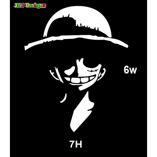 LUFFY CAR STICKER 6x7 inches | Shopee Philippines