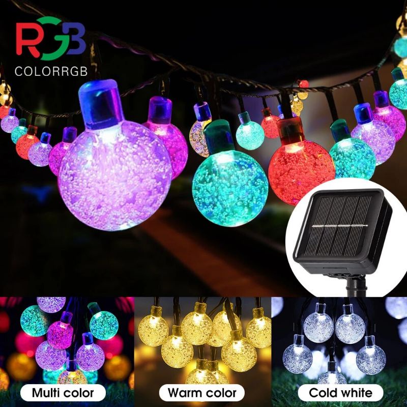 Solar Colored 30 LED decorative lights string Christmas lights holiday ...