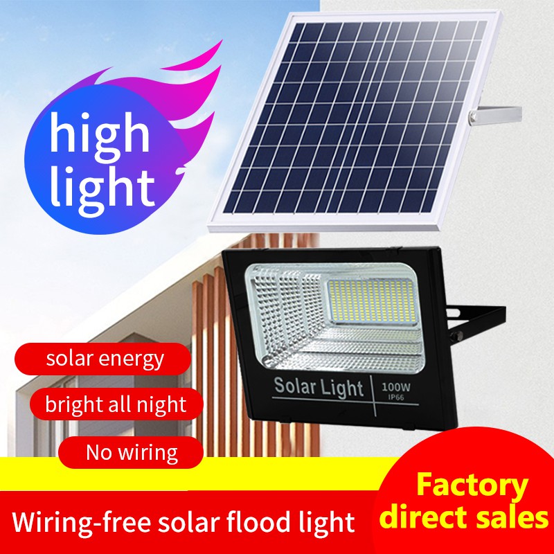 Solar Flood Light LED Outdoor Street Light Control Highlight Spotlight ...