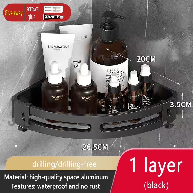 Bathroom Organizer Rack Towel Rack Corner Shelf Tissue Holder Bathroom ...