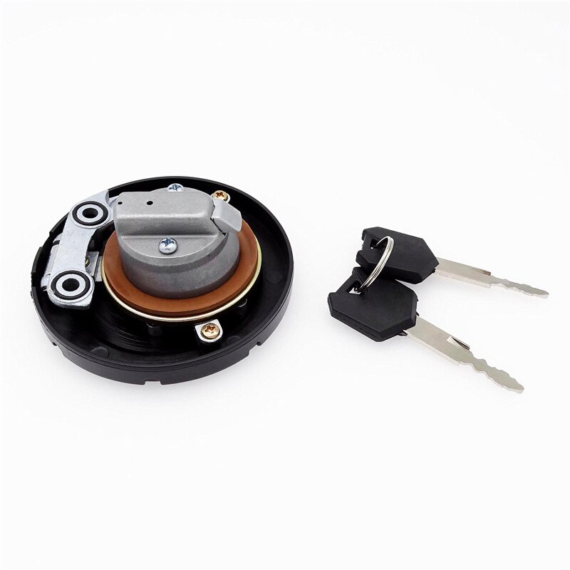 1 Set Black Motorcycle Fuel Tank Lock Cap Kit With 2 Keys For Kawasaki ...