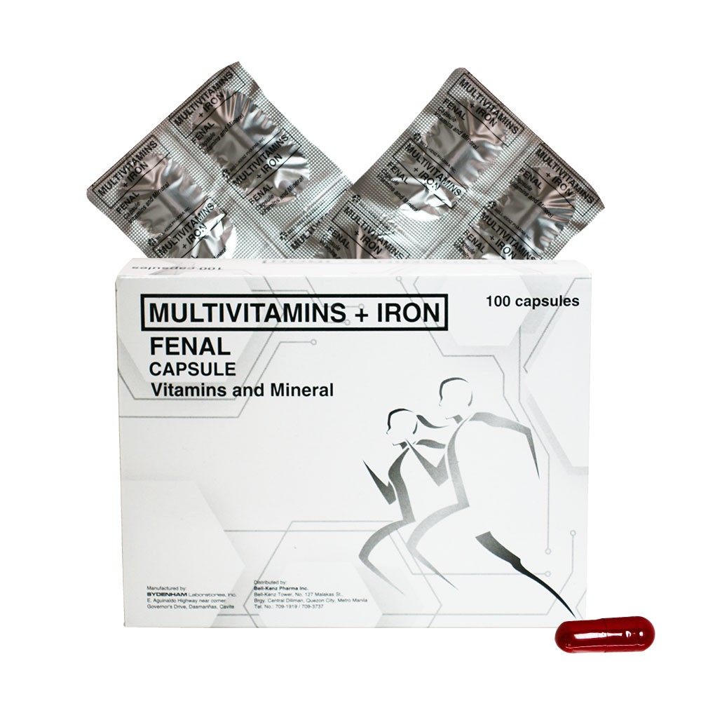 Fenal Multivitamins + Iron Capsules 100 pcs | Shopee Philippines