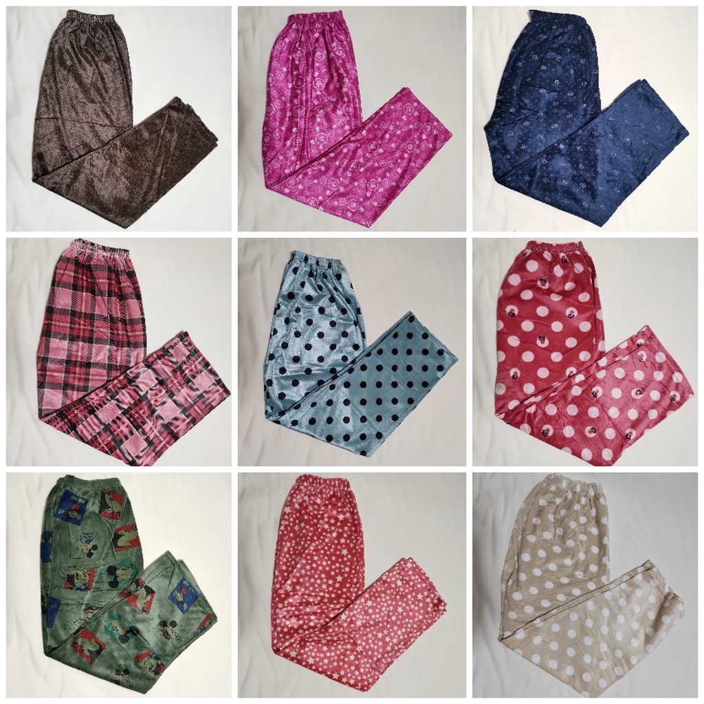 Adult Pajama Pranela Flannel Type Sleepwear Makapal Pajama Pants for ...