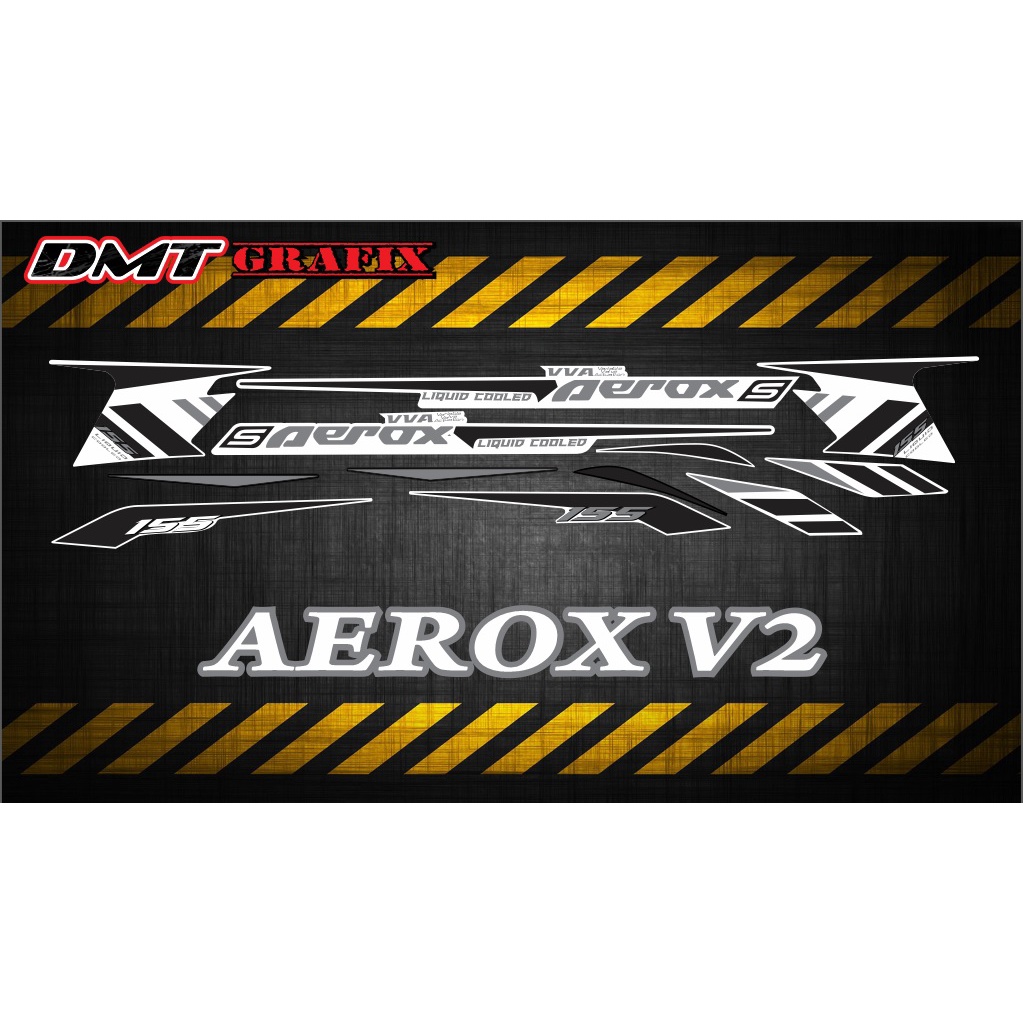Decal Sticker for Yamaha Aerox V2, AEROX V2 Stock White | Shopee ...