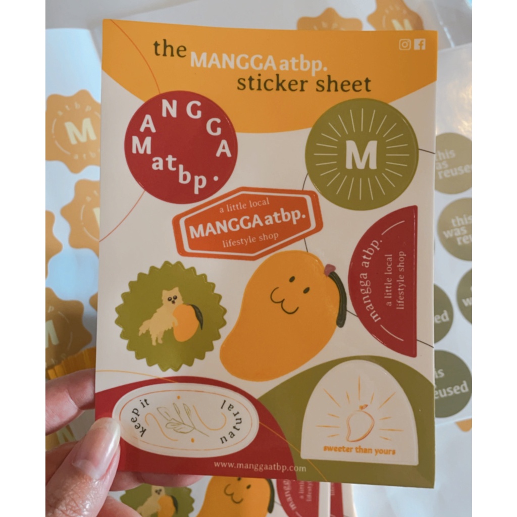 Mangga Atbp. Merch: Waterproof Glossy Sticker Sheets for laptop ...