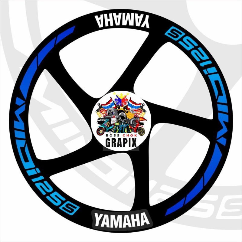 Yamaha Mio i125s Mags Decals (Front & Rear) 2 Wheels - Free random ...