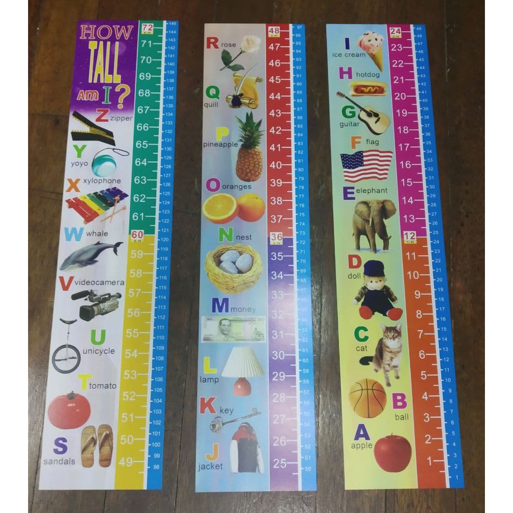 "How Tall Am I" Height Chart Measure Wall (Set) | Shopee Philippines