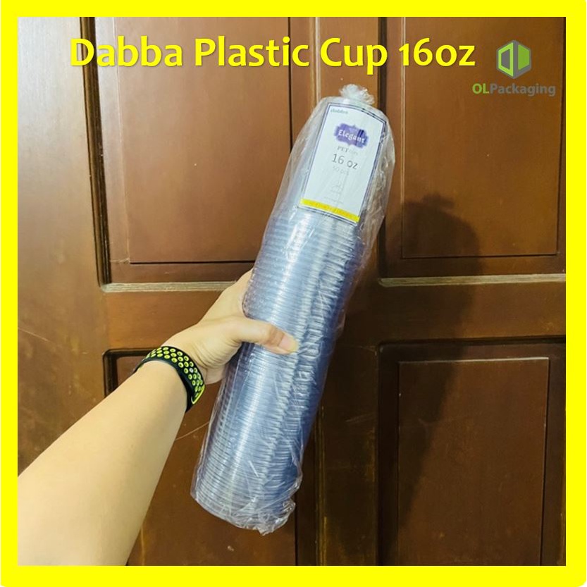50pcs Dabba Plastic Cups, Straw Less, Dome & Flat Lids 95mm | Shopee ...