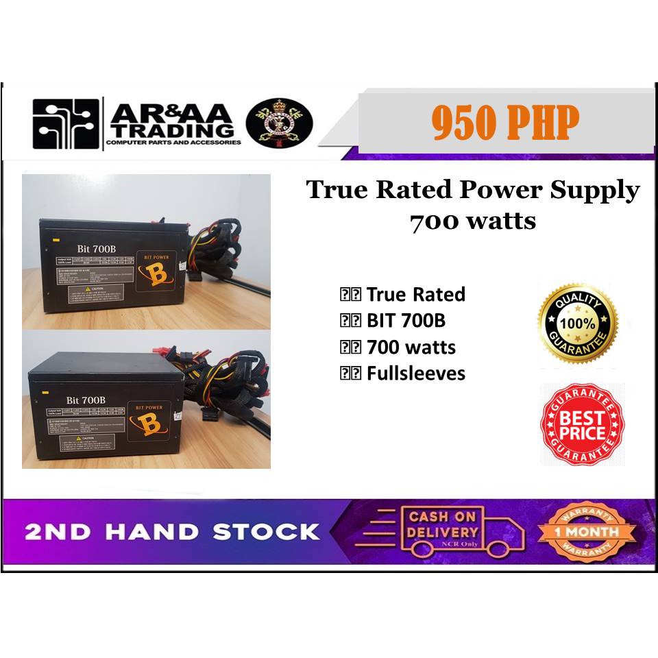 True Rated Power Supply 700watts watts Bit power 700B | Shopee Philippines