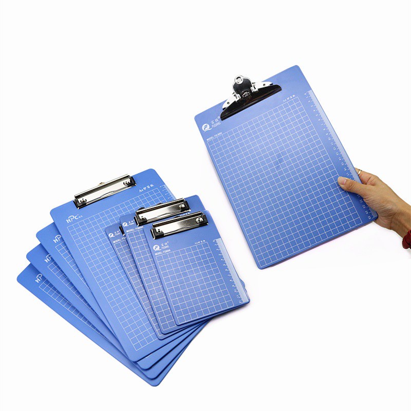 Blue Rae A4 Plastic Plate Holder Paper Clip Clipboards With Ruler scale ...