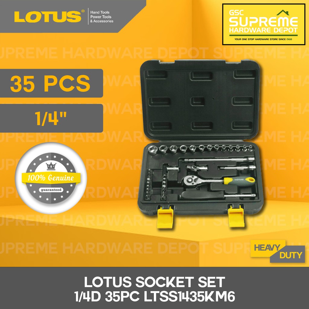 Lotus Socket Set 1/4 Drive 35pcs LTSS1435KM6 | Shopee Philippines