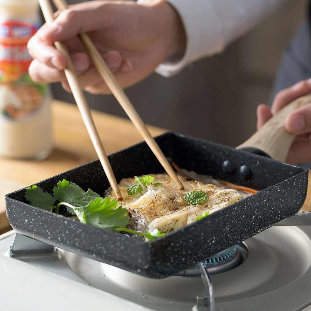 Non-Stick Tamagoyaki Fry Pan Omelette Egg Pan Japanese Rectangle Frying ...