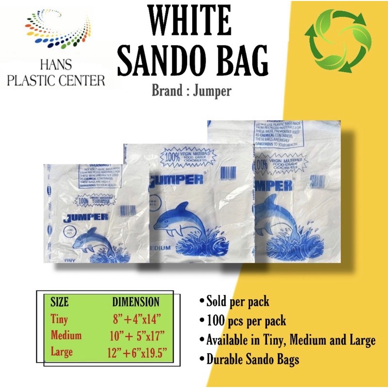 White Sando Bag (100 pcs/pack) | Shopee Philippines