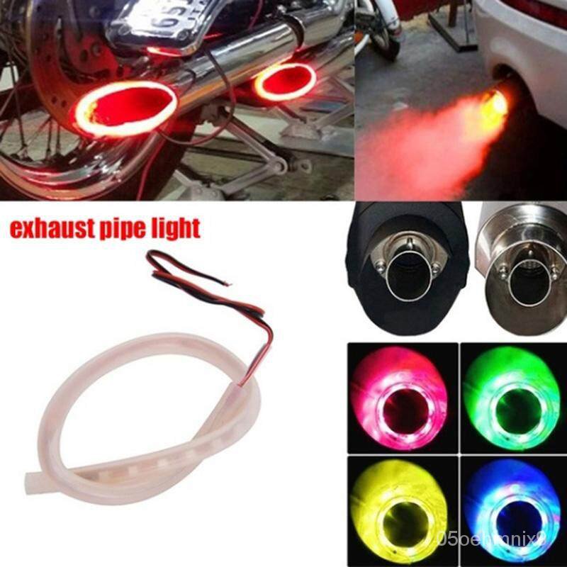 Motorcycle LED Exhaust Tail Pipe Light Lamp Warning Refit Firing ...