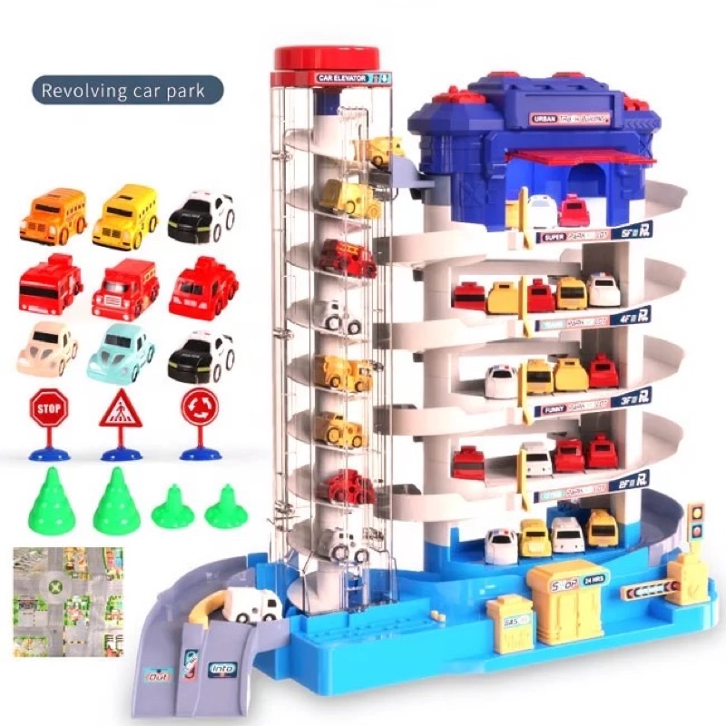 Multi Level Car Park Race Car Track Toy | Shopee Philippines