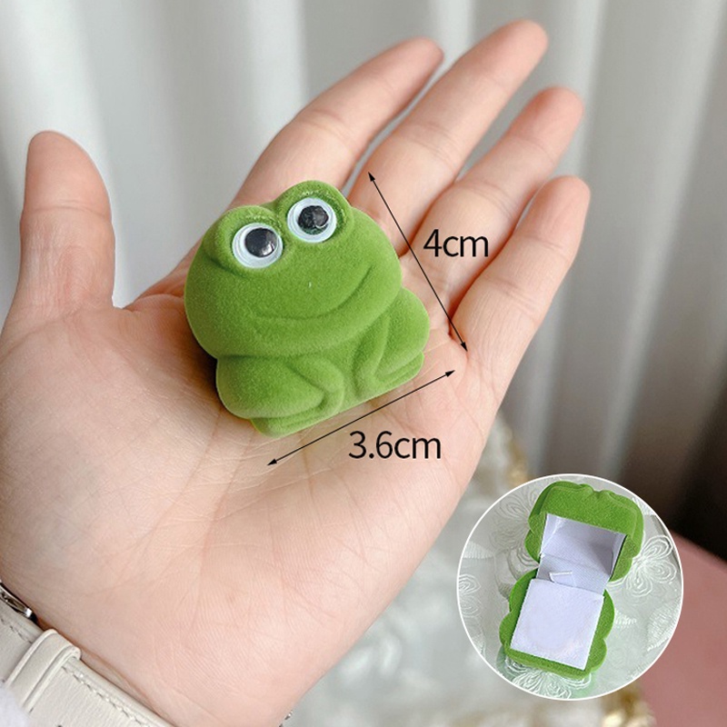 Frog Ring Cute Frog Ring Box Couple Ring Accessories Gift | Shopee ...