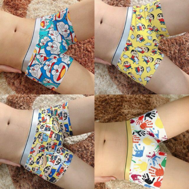 Combo of 4 cold elastic boxers with cartoon patterns, choose a model ...