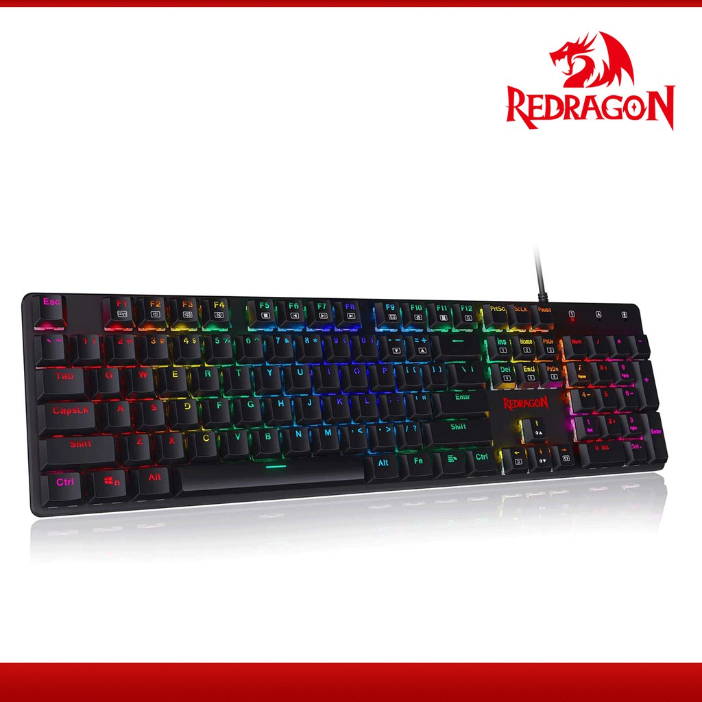 Redragon Shrapnel RGB 104 Keys Mechanical Gaming Keyboard Brown Switch ...
