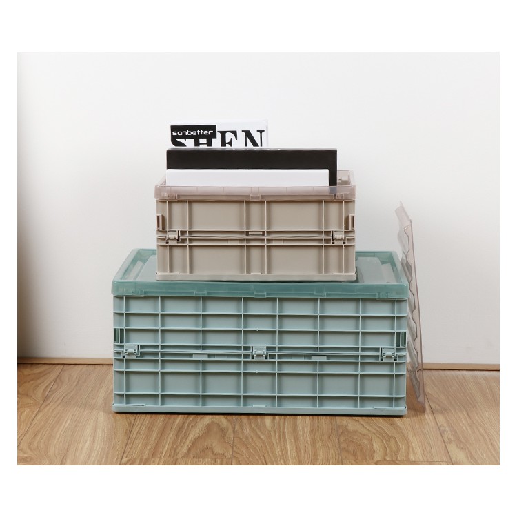 Large Stackable household organizer folding container plastic storage ...