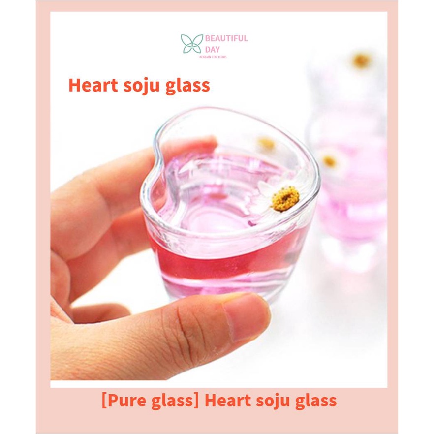 Heart soju glass, Soju shot glass, Soju cup, Soju glass(NO.324) | Shopee Philippines