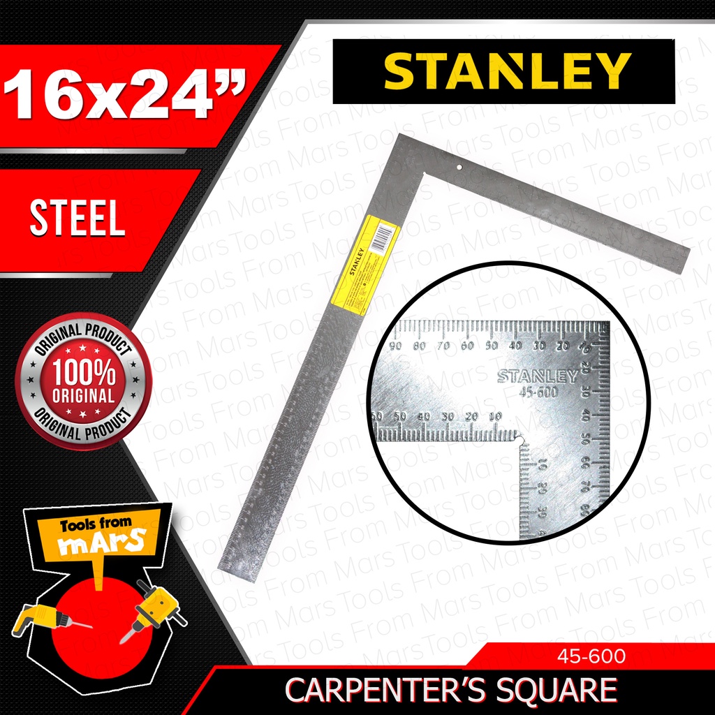 STANLEY TRI Carpenter Carpentry Square 16x24 45-600 SHT | Shopee ...
