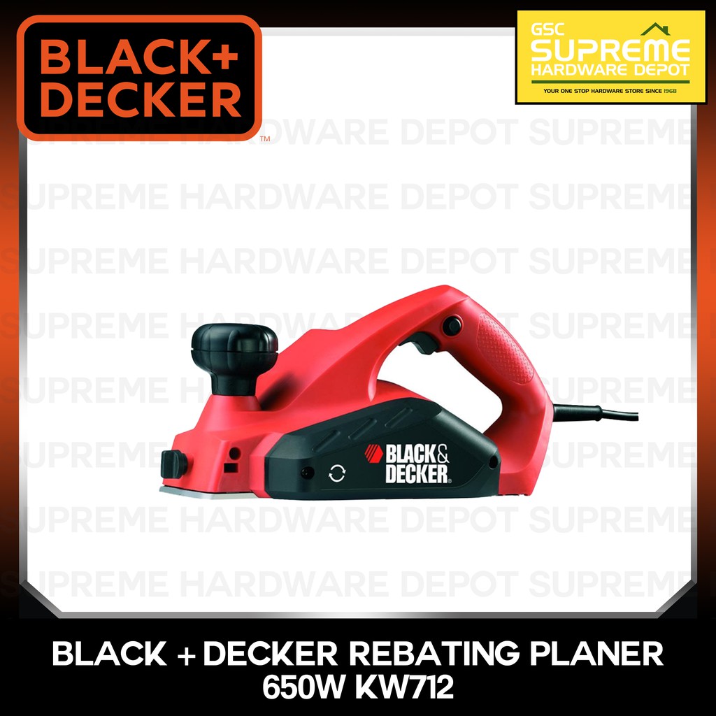 Black+Decker Rebating Planer 650W KW712 | Shopee Philippines