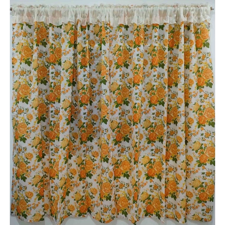 Printed Curtains with Raffles on Top Non rings Sold per piece | Shopee ...