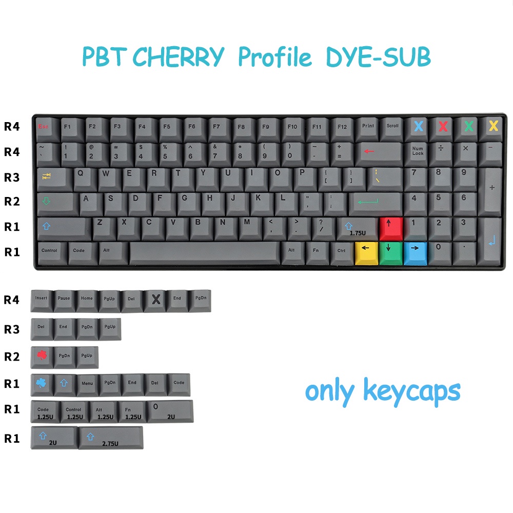 PBT Keycap 129 Keys Cherry Profile DYE-SUB GMK Dualshot Personalized ...