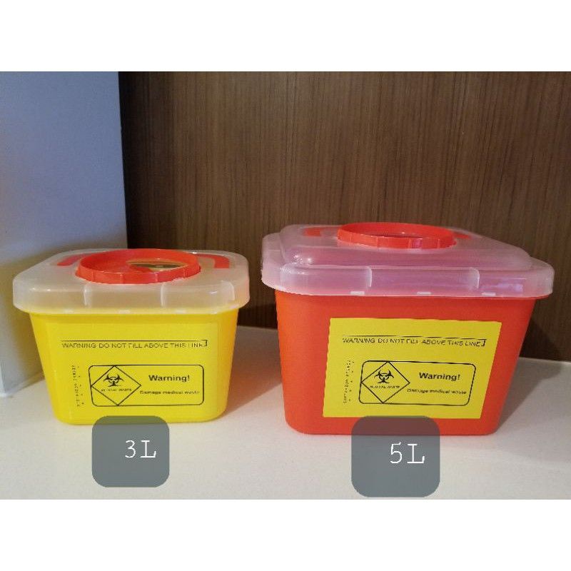 5L Sharp/Needle Biohazard Disposal Container 5L | Shopee Philippines