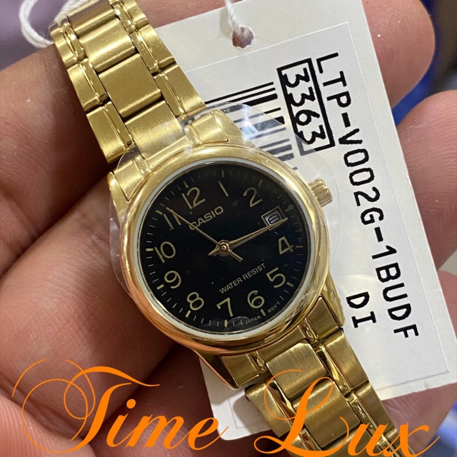 CASIO LADIES GOLD LTP V002G 1B | Shopee Philippines