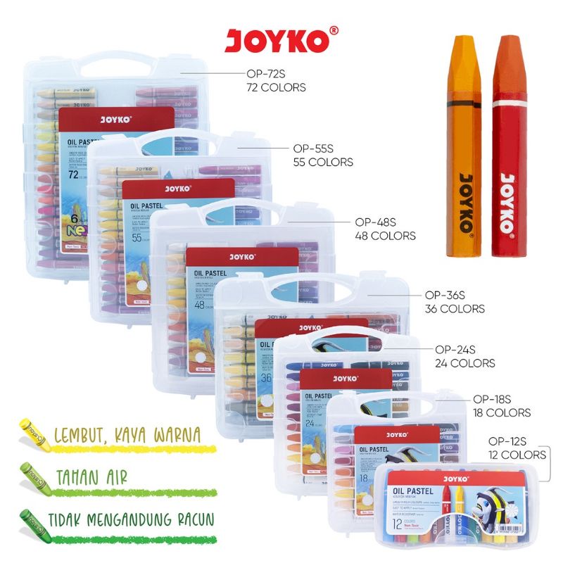 Joyko Coloring Crayons / Titi Crayons Drawing Oil Pastels Joyko ...
