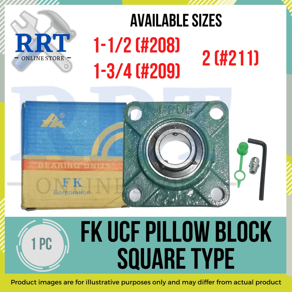 FK Flange Unit (UCF) Pillow Block Square Type (208,209,211) | Shopee ...
