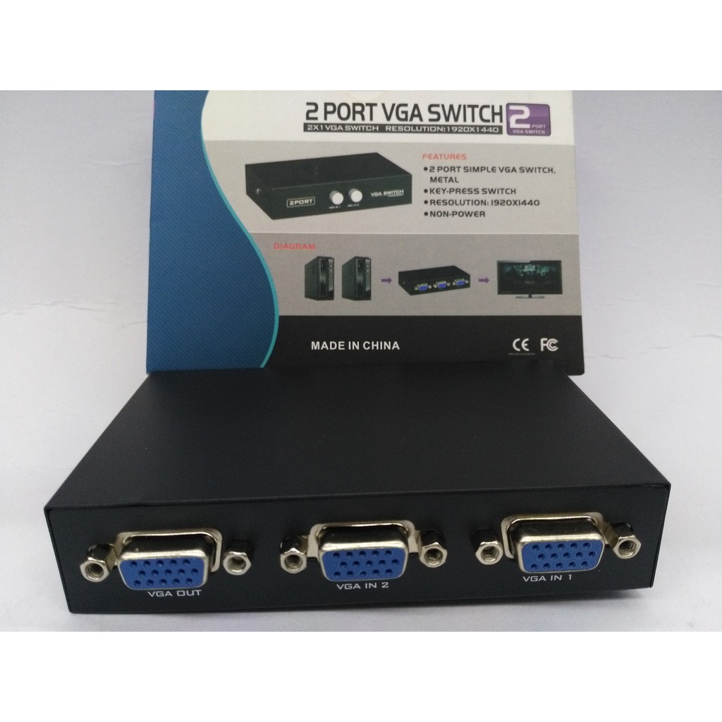 VGA SHARE SWITCH 2 PORTS MANUAL | Shopee Philippines