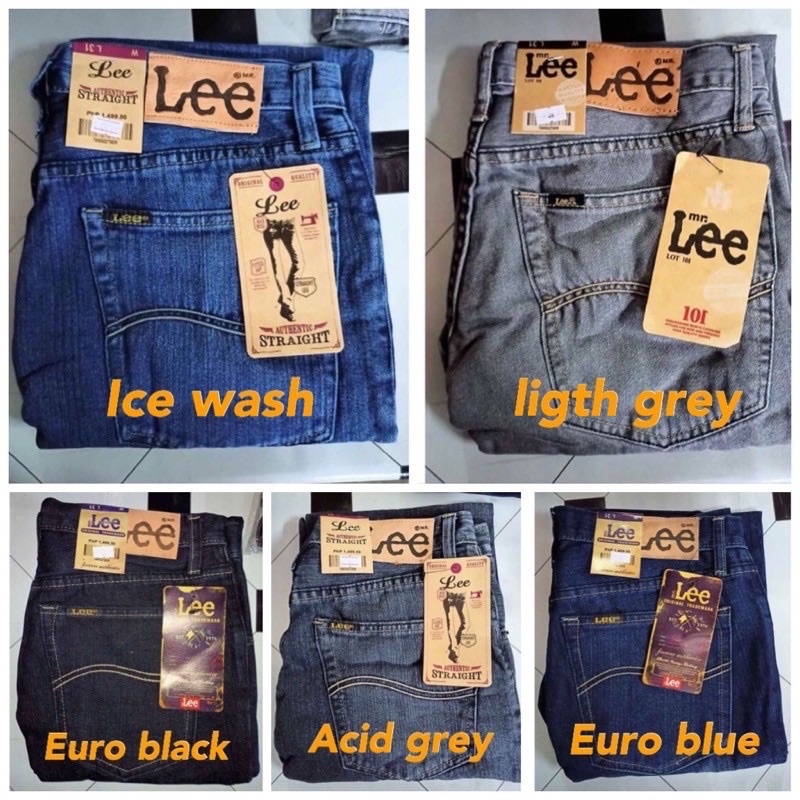 Straight cut lee 4 colors maong | Shopee Philippines